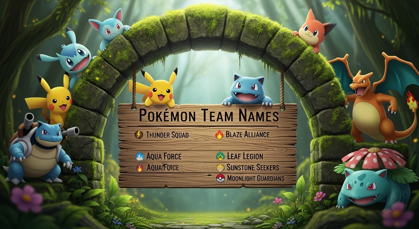 ⚡ 219+ Pokemon Team Names – Funny, Cool & Unique! 2026